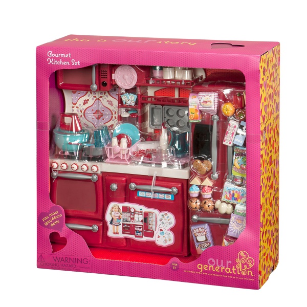 Our Generation Furniture Set - Gourmet Kitchen (94 pcs) red - Our ...