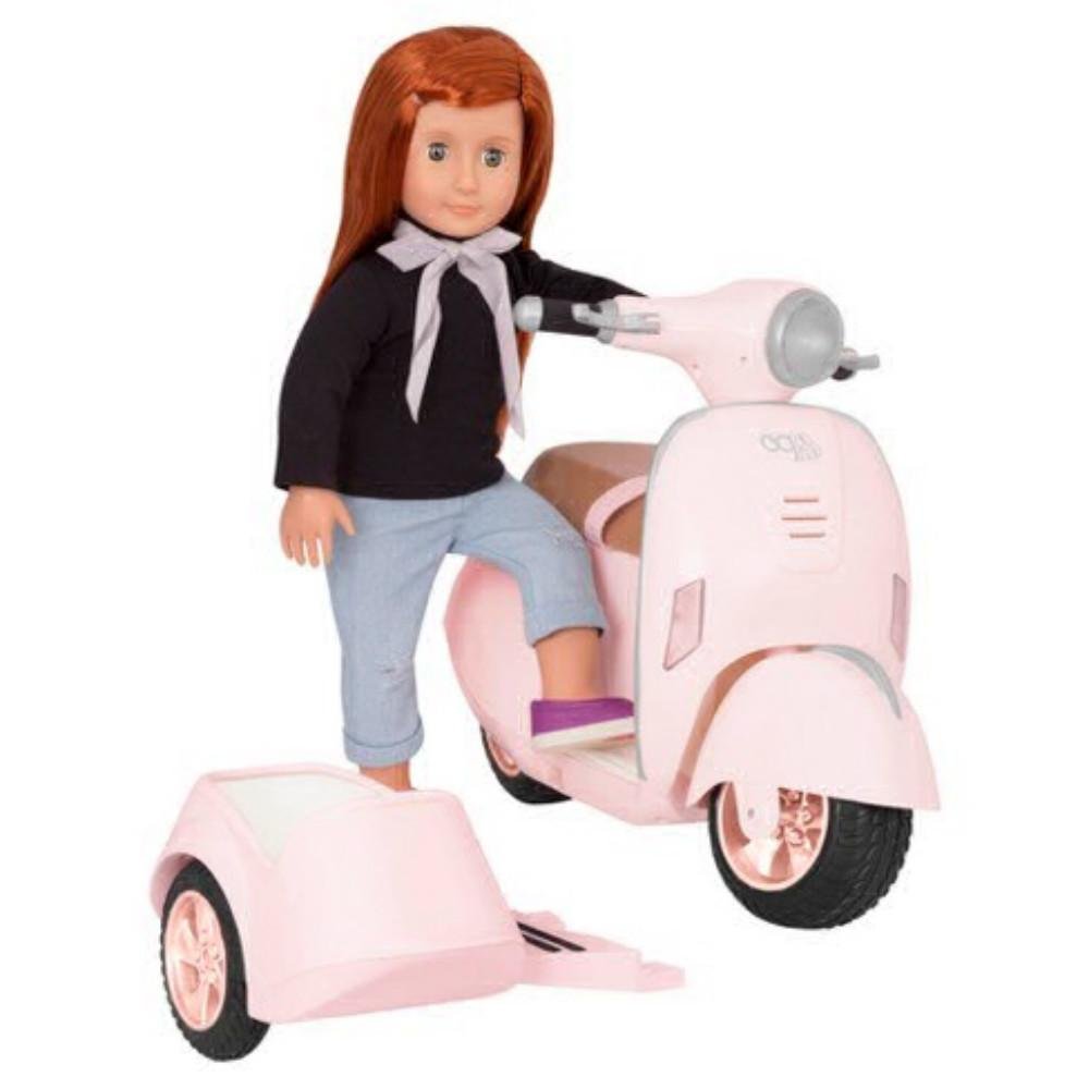 Our Generation Doll Vehicle Set - Scooter with sidecar detach - Our ...